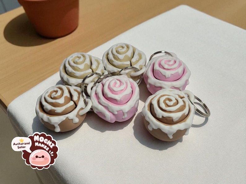 Cinnamon Roll Fidget Clicker Toy Keychain: 3D Printed Clicker - Sweet ...