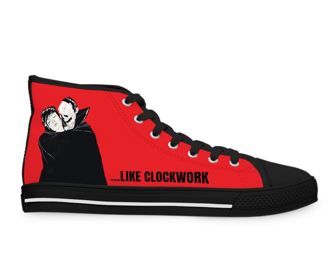 QOTSA High Top Sneakers, Black Edged Hightops, Converse Style Queens of ...