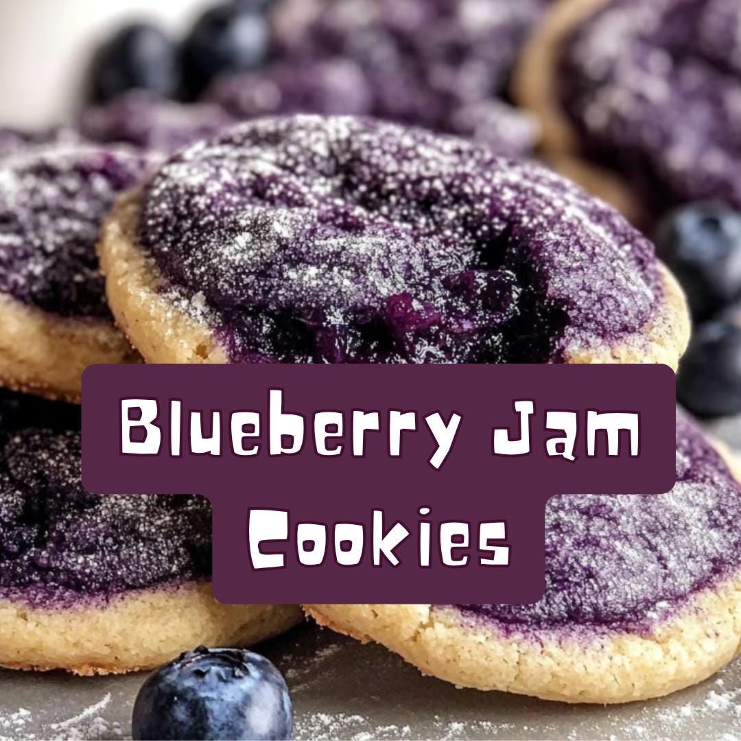 Blueberry Jam Cookies Recipe Instant Download Sweet & Fruity Treats - Etsy