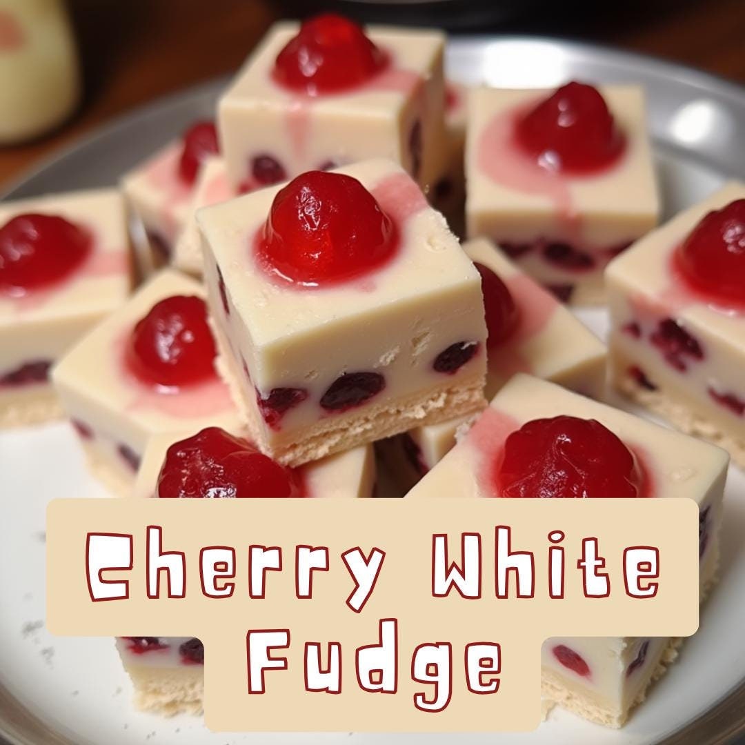 Cherry White Fudge Recipe Instant Download Creamy & Fruity Dessert - Etsy