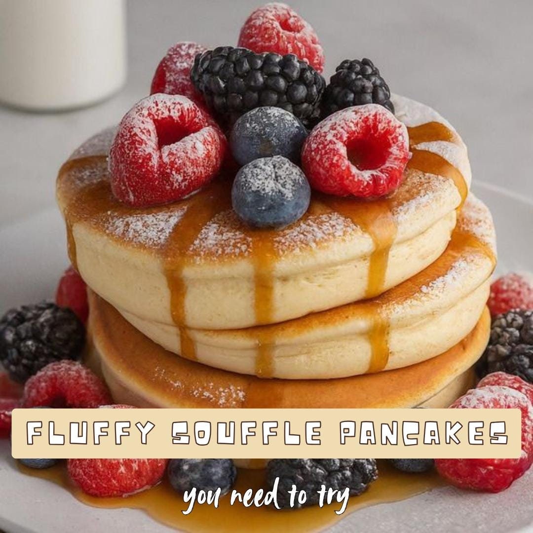Fluffy Souffle Pancakes Recipe Instant Download Perfect Japanese-style ...
