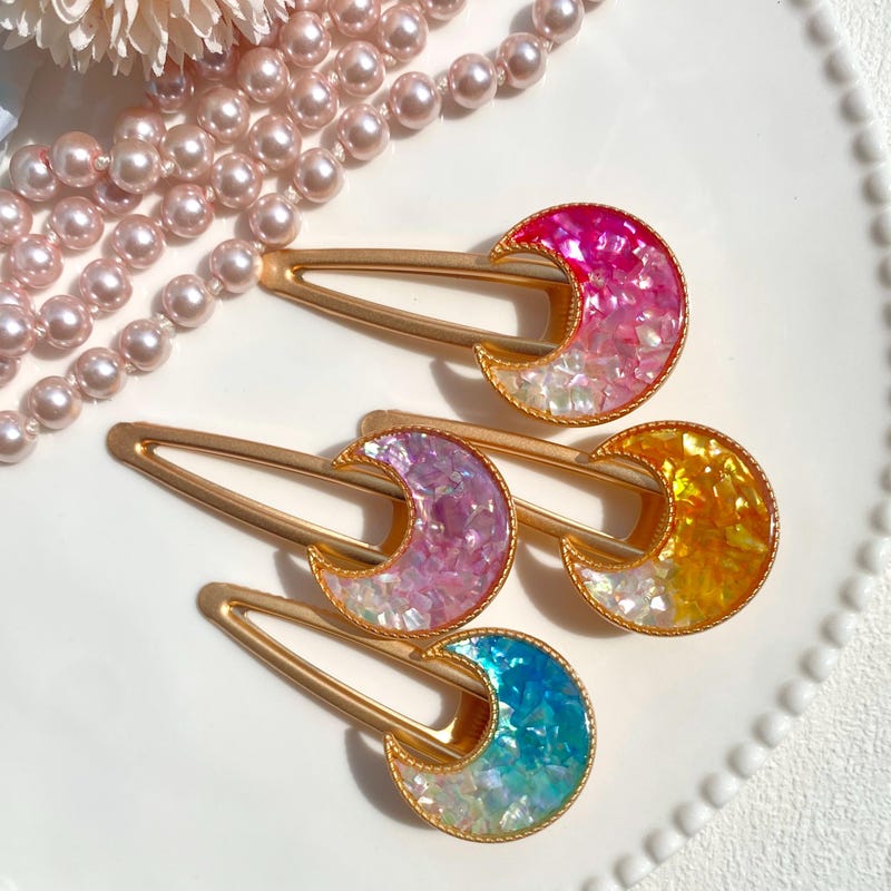 Moon Hair Pin - Etsy