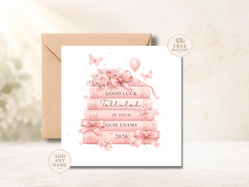 GCSE Good Luck Card, Custom Exam Card for Daughter, GSCE Exams 2026 ...