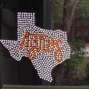 Houston Astros Texas Filled Rhinestone Car Decal - Etsy