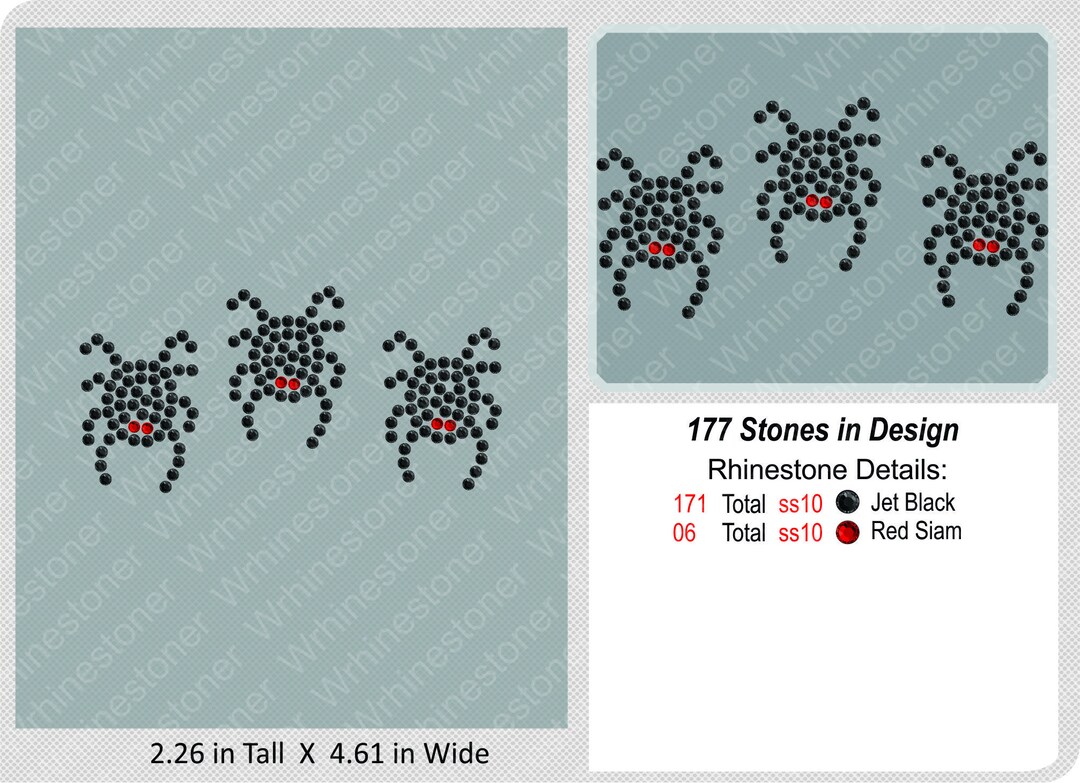 Small Spiders Rhinestone Decals; Rhinestone Spider; Spider Decal ...