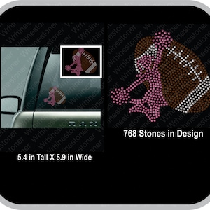 Cheer and Football Rhinestone Car Decal; Cheer Sticker; Football ...