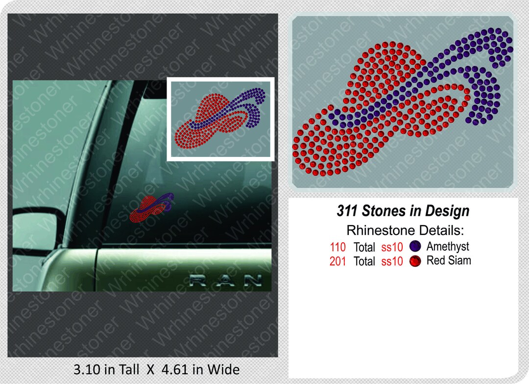 Red Hat Society Rhinestone Decal; Red Hat Decal; Red Hat; Rhinestone ...