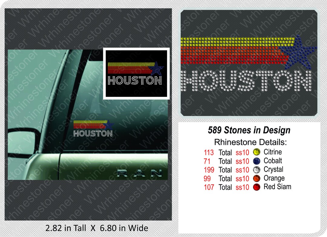 Astros Inspired Stripes Rhinestone Decal; Astros Decal; Astros Sticker ...