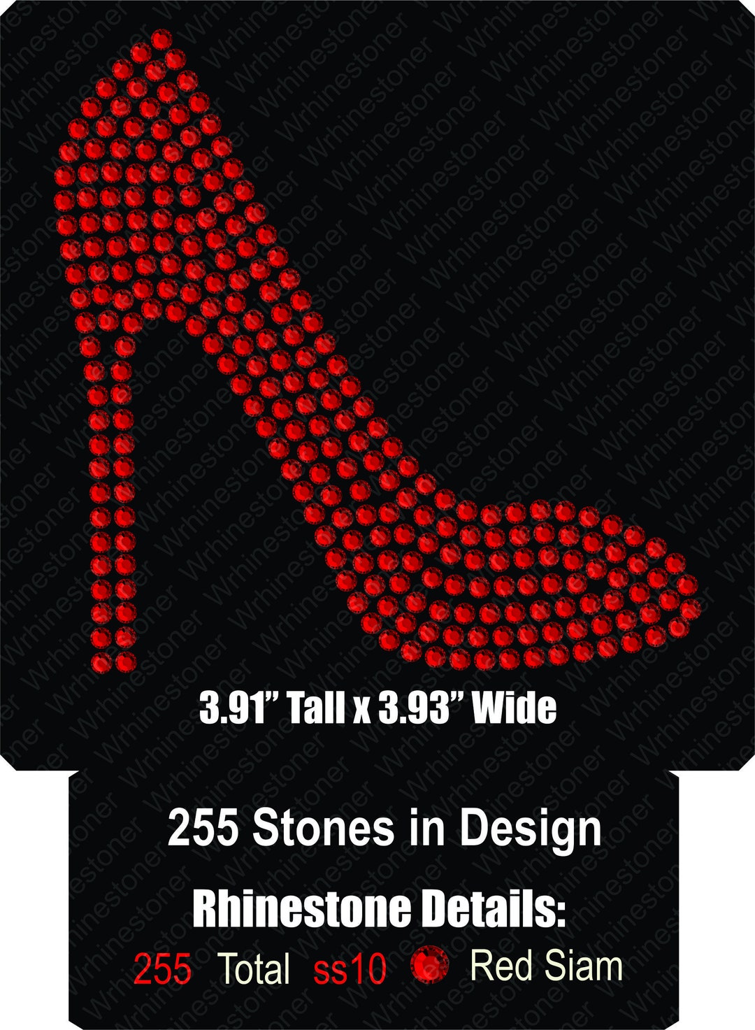 Rhinestone High Heel Template: SS10 SVG, EPS, JPG (digital Download) - Etsy