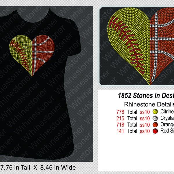 Softball Rhinestone - Etsy