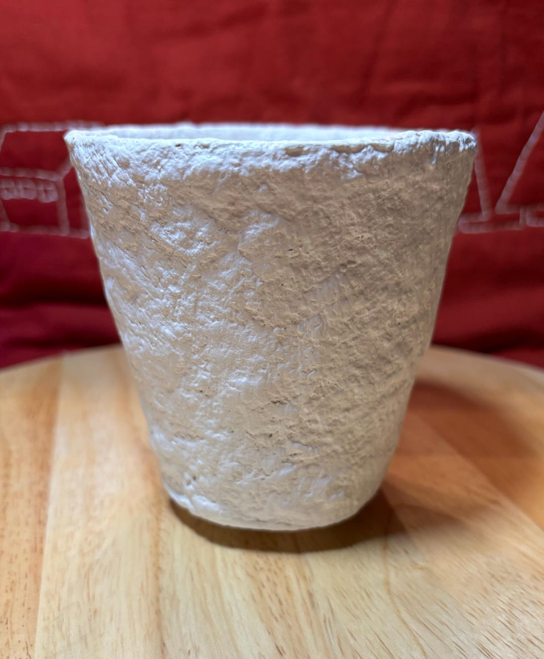 Paper Mache Medium Planter; Paper Mache; White Cup; Papier Mache ...