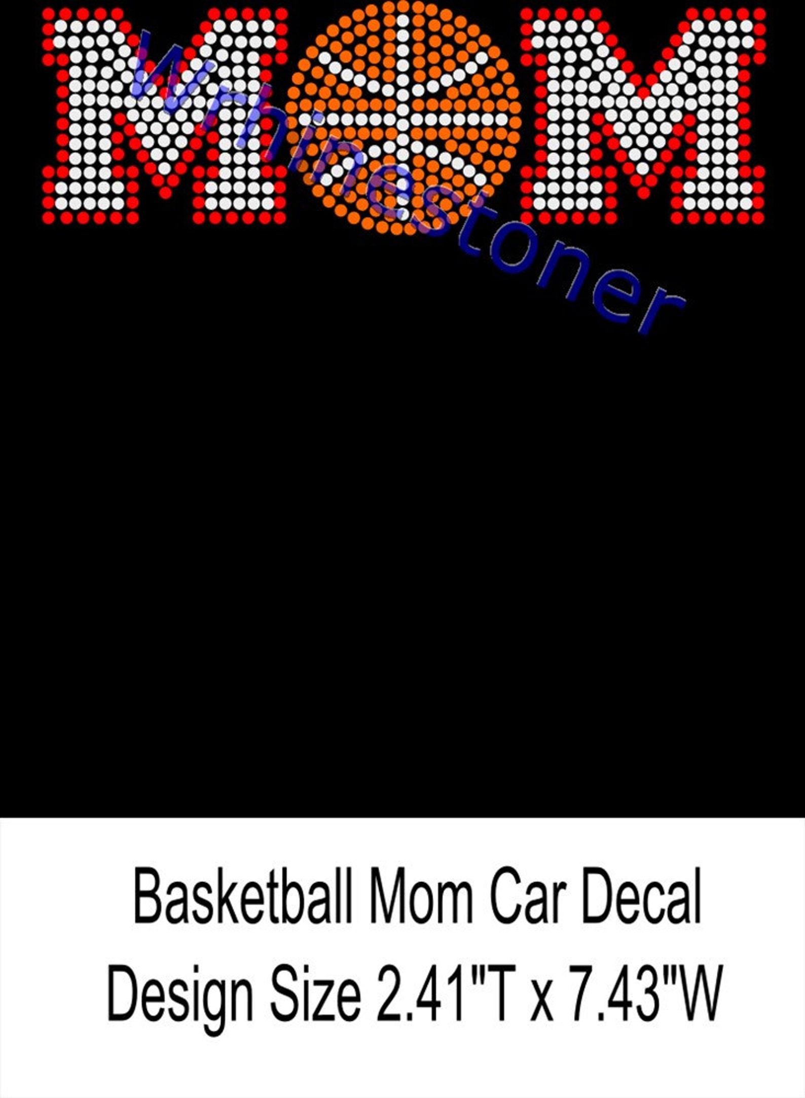 Basketball Mom Rhinestone Car Decal | Etsy
