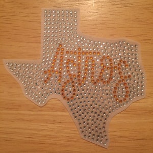 Houston Astros Texas Filled Rhinestone Car Decal - Etsy