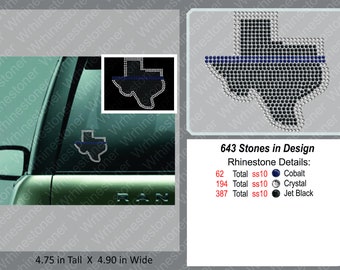 Texas Blue Line Decal - Etsy