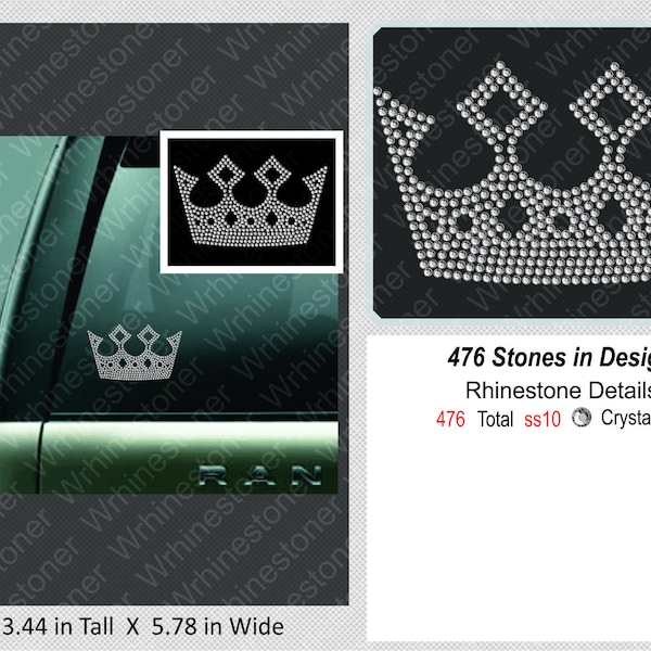 Rhinestone Car Decal - Etsy