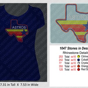 Houston Astros Rhinestone Shirt for Women - Etsy