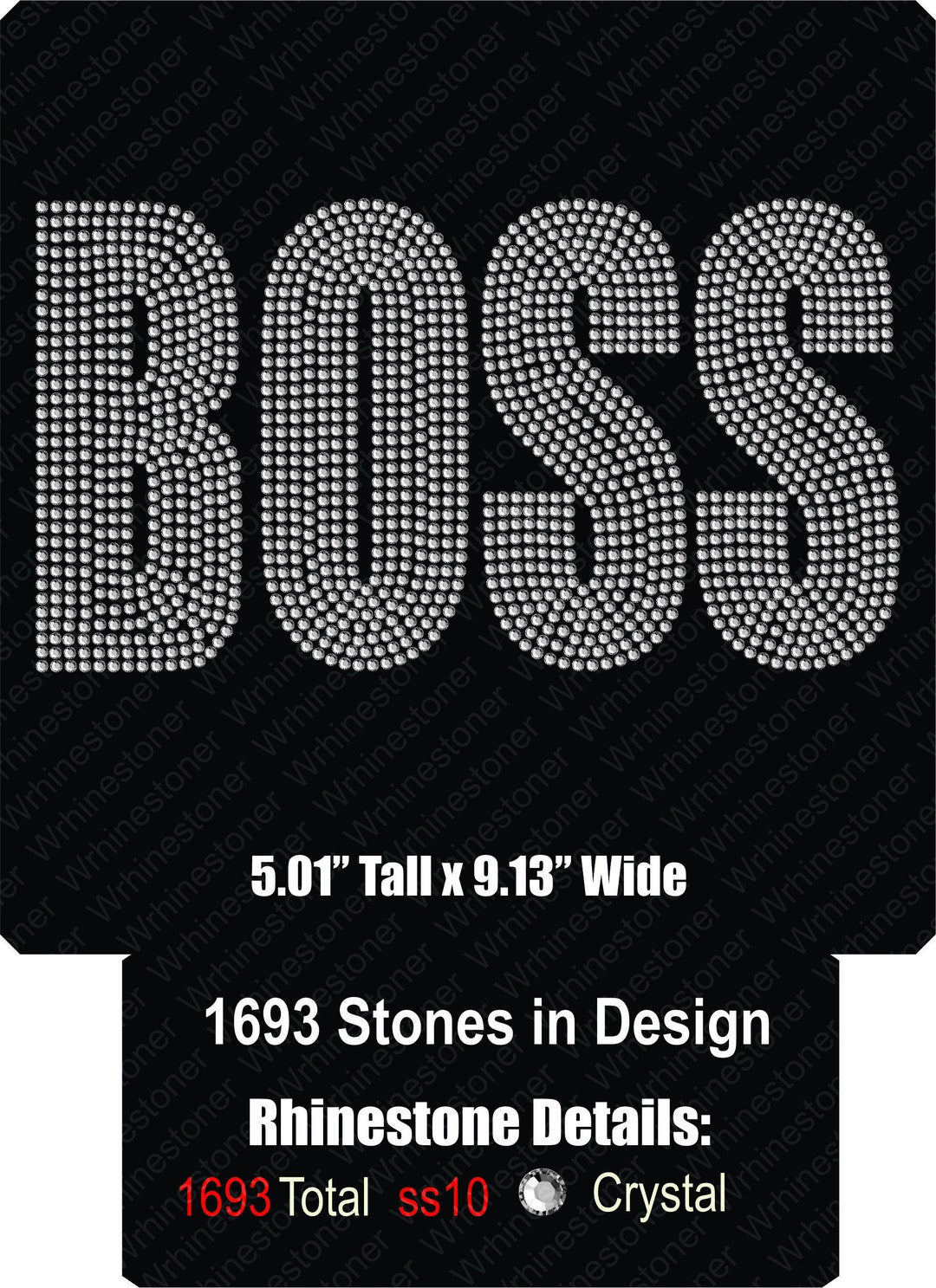 Instant Download Rhinestone SVG File Boss; Boss Download; Boss Svg File ...
