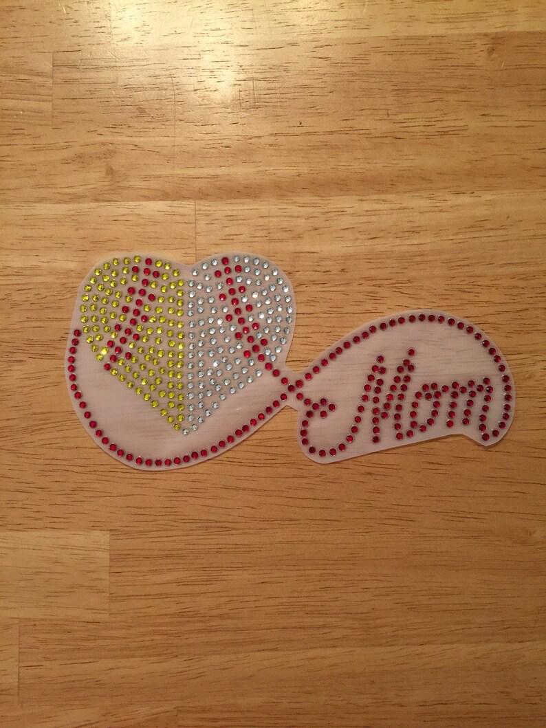 Softball and Baseball Heart Mom Infinity Rhinestone Car | Etsy