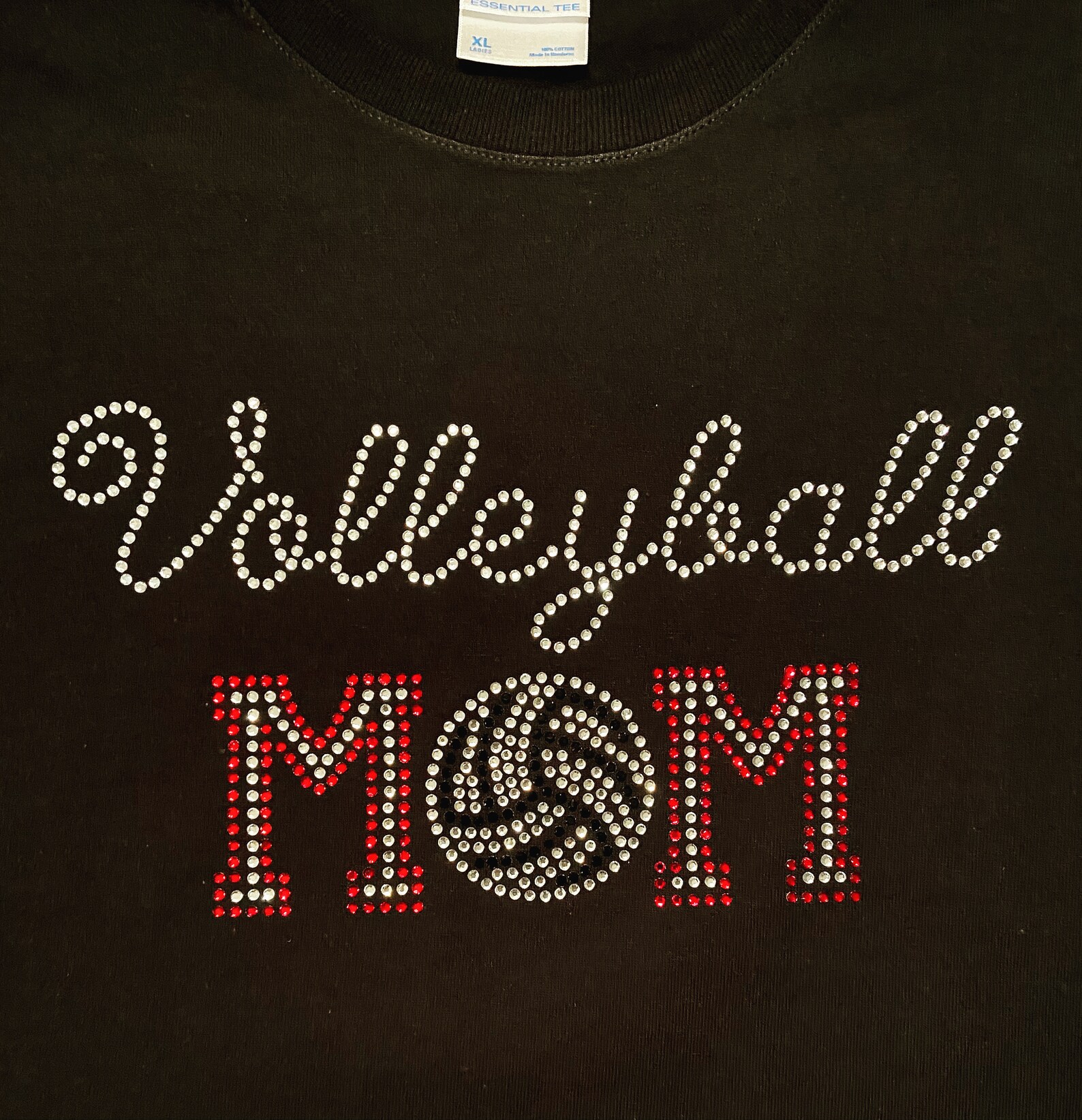 Volleyball Mom Rhinestone Shirt for Women Rhinestone - Etsy