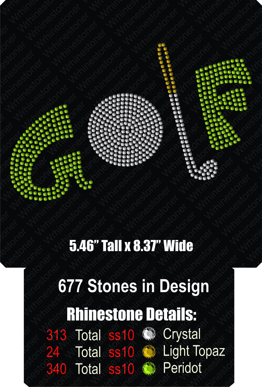 Instant Download Rhinestone SVG File Golf; Golf Download; Golf Svg File ...