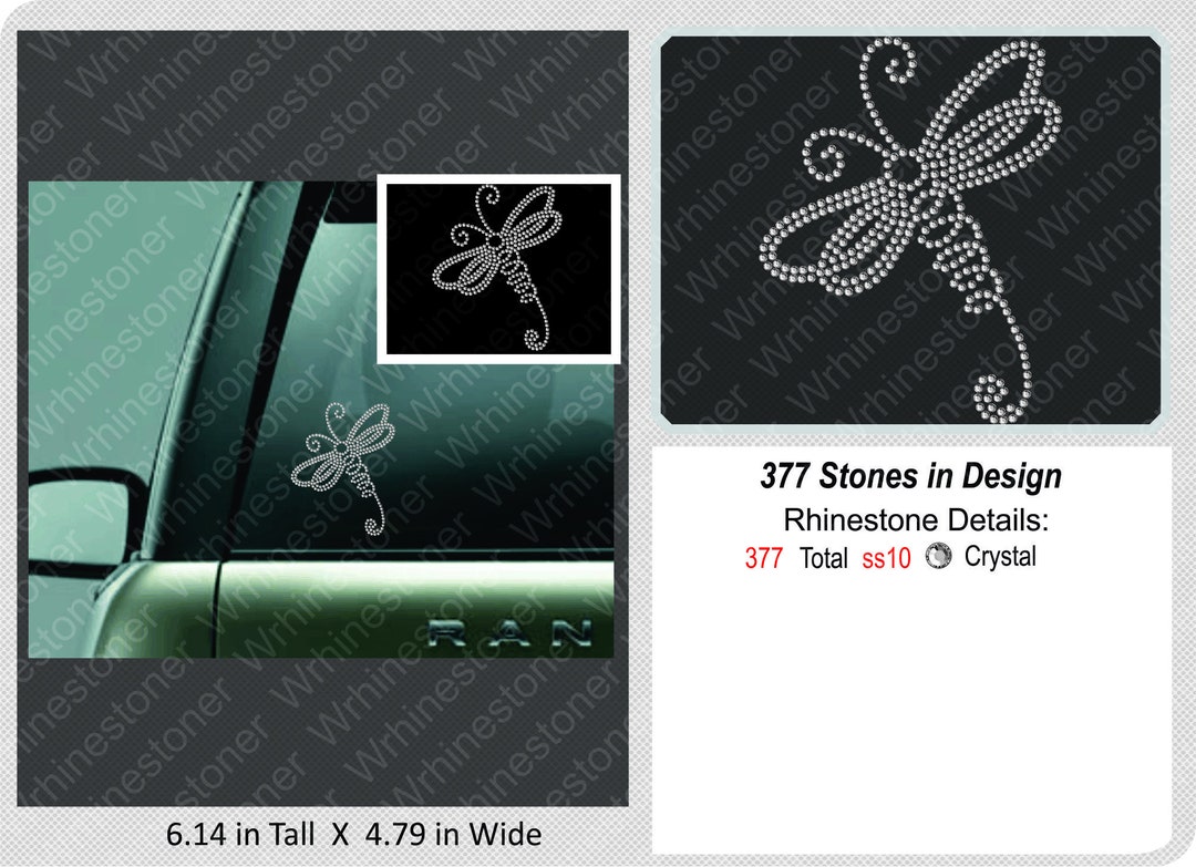 Dragonfly Rhinestone Car Decal; Dragonfly; Dragonfly Decal; Rhinestone ...