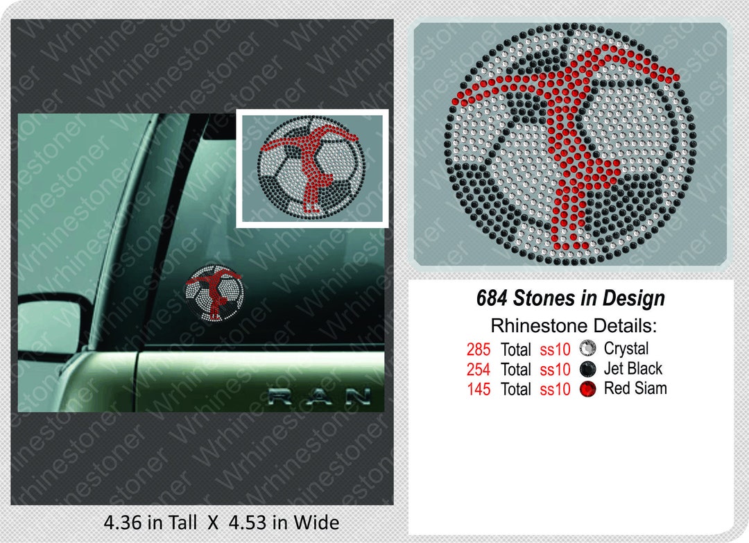 Gymnastics and Soccer Rhinestone Decal; Gymnastics Decal; Soccer Decal ...