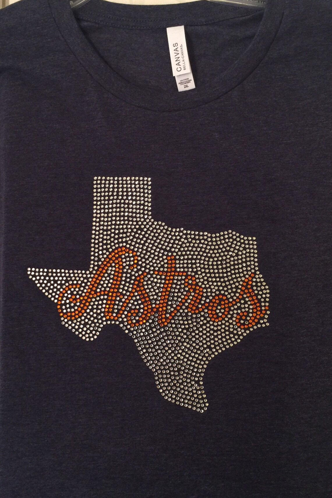 Houston Astros Texas Shape Rhinestone Shirt Astros Rhinestone - Etsy