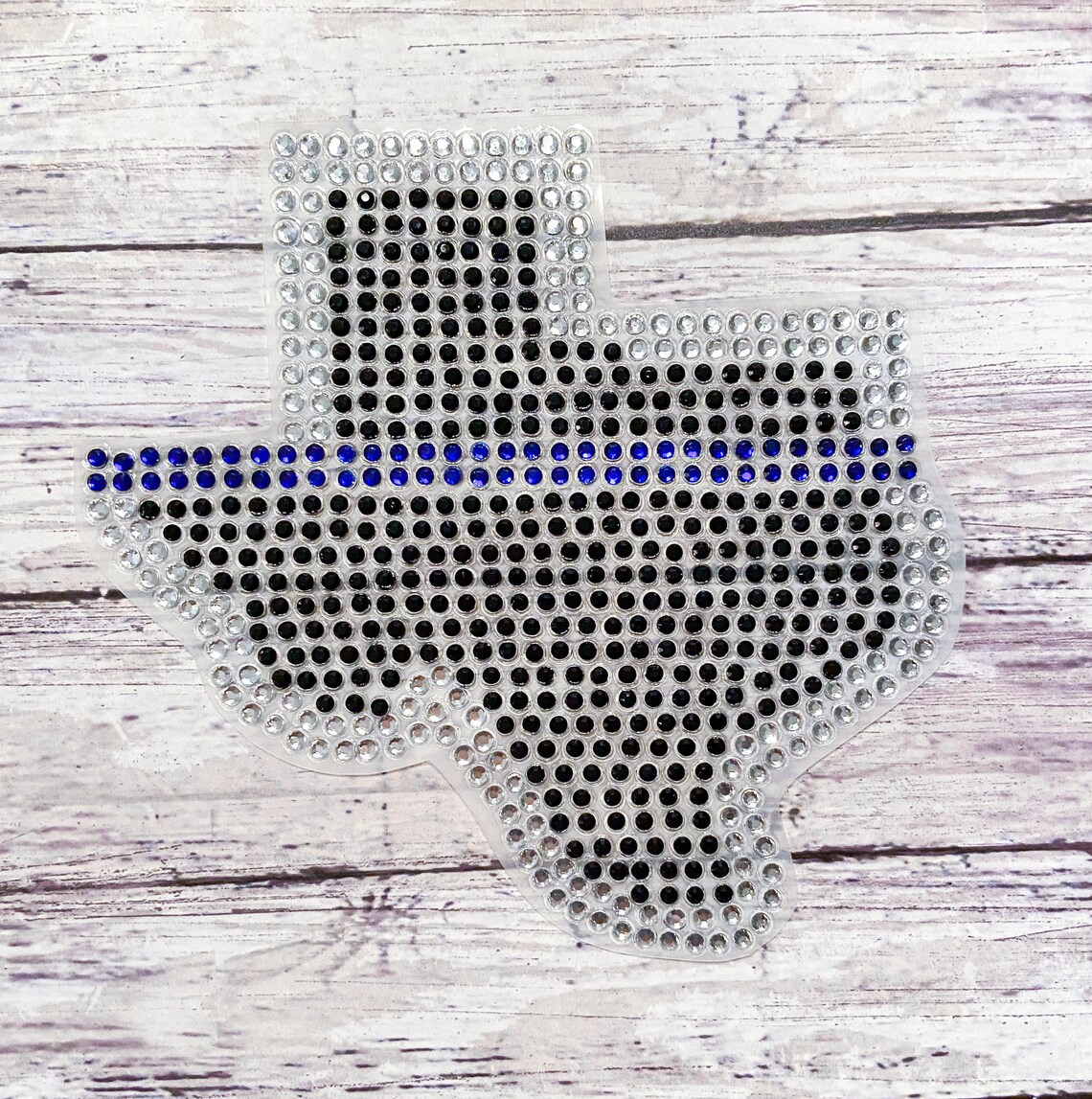 Thin Blue Line Texas Rhinestone Car Decal; Thin Blue Line Sticker ...