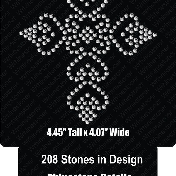 Rhinestone Cross Template - Etsy