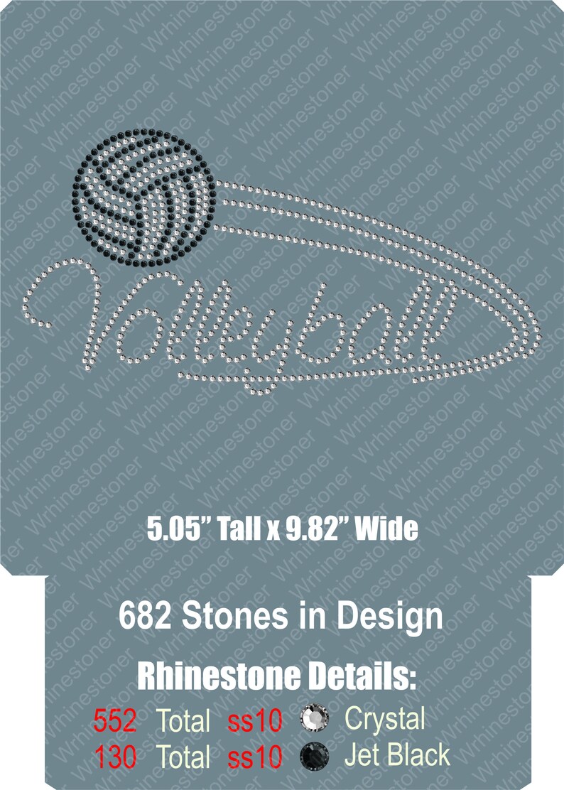 Rhinestone Volleyball SVG File: SS10 Digital Download - Etsy