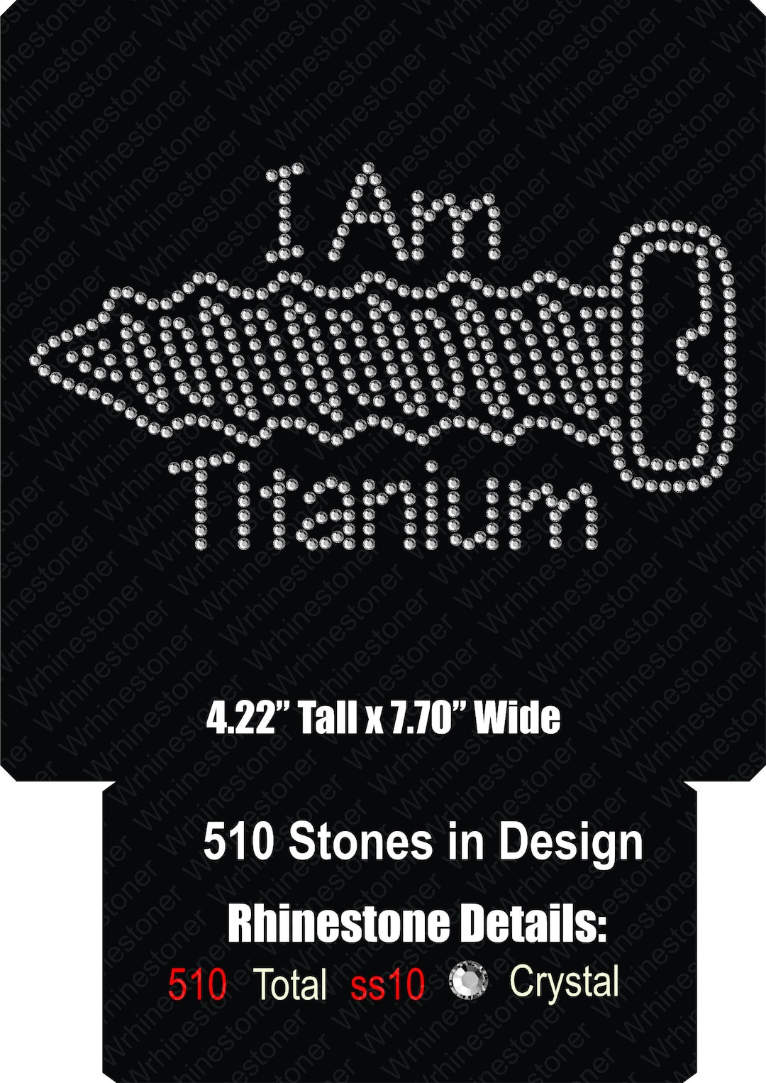 I Am Titanium Rhinestone Template SVG, Cricut, EPS (digital Download ...