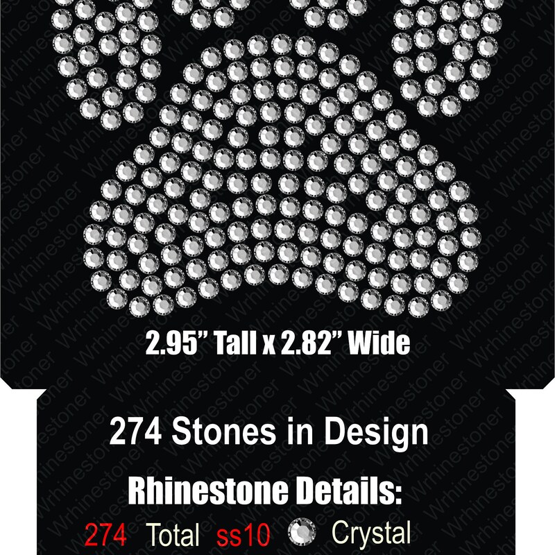 Rhinestone Paw Print - Etsy