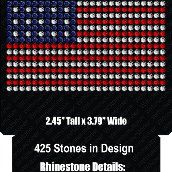 Rhinestone Flag - Etsy