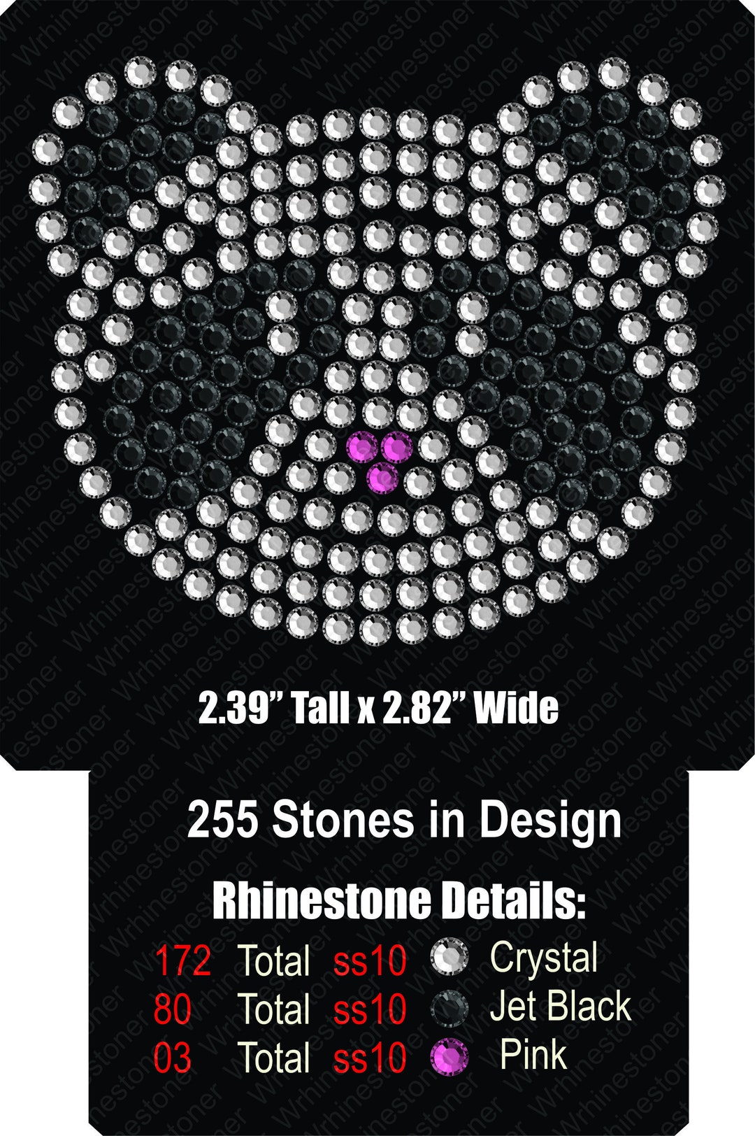 Rhinestone Panda Template: SVG, Cricut, EPS (digital Download) - Etsy