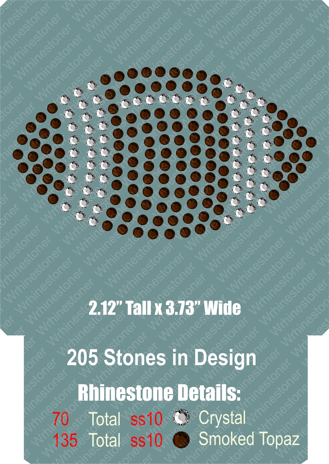 Rhinestone Football Template: SVG, Cricut, EPS, JPG (digital Download ...