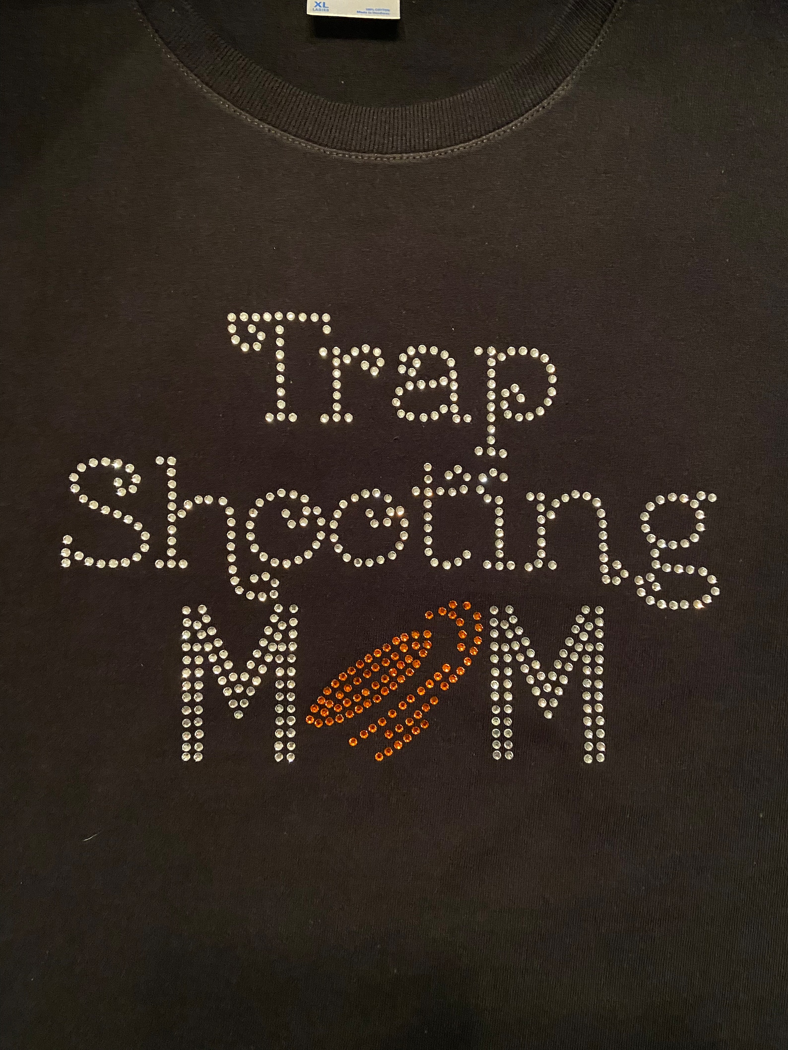 Trap Shooting Mom Rhinestone Shirt for Women;#trapshooting ...