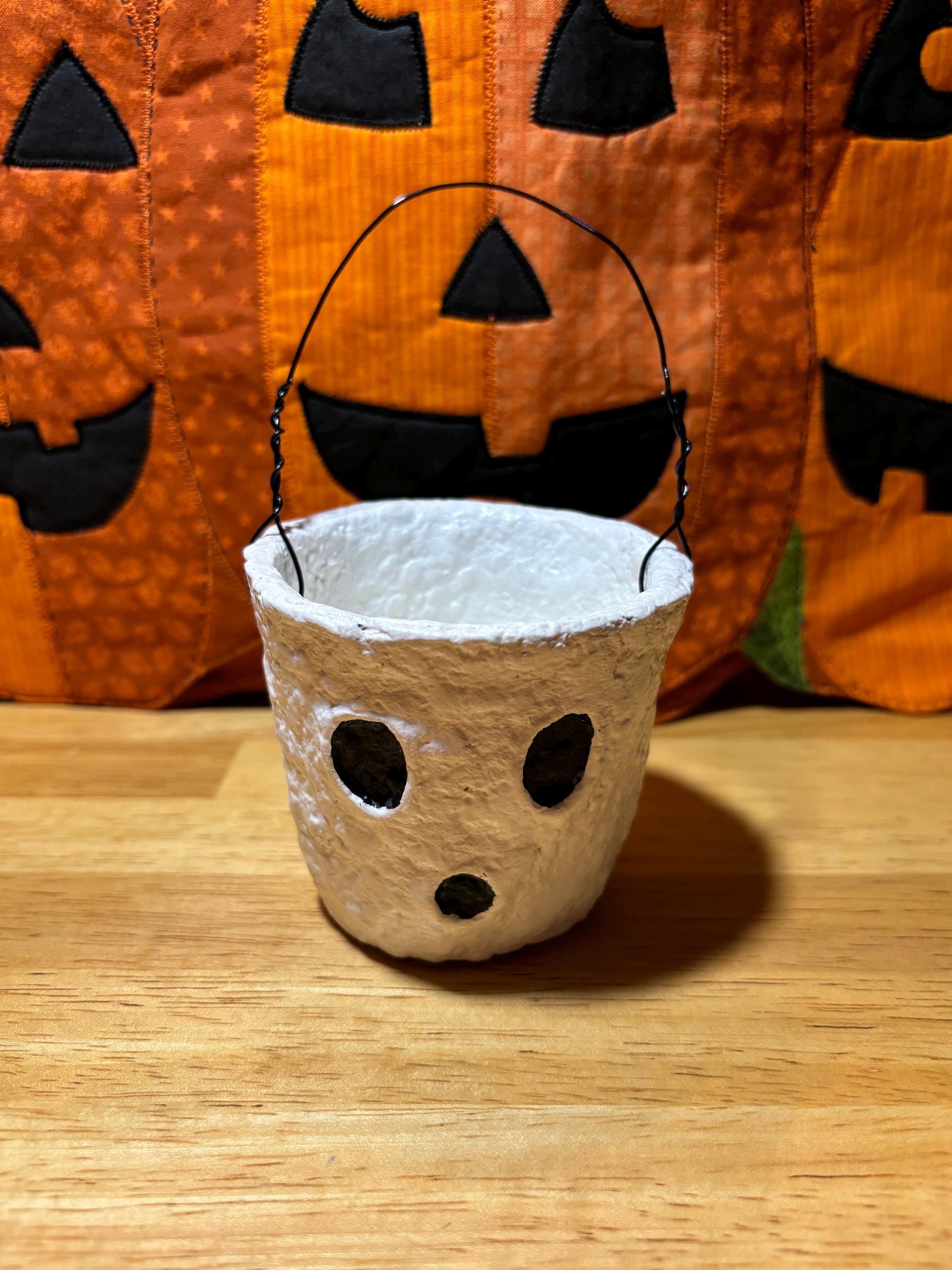 Paper Mache Ghost Cup; Paper Mache; Papier Mache Ghost; Paper Mache ...