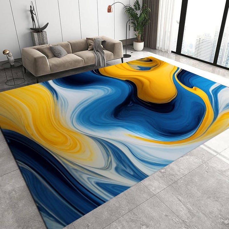 Fluid Abstract Rug - Etsy