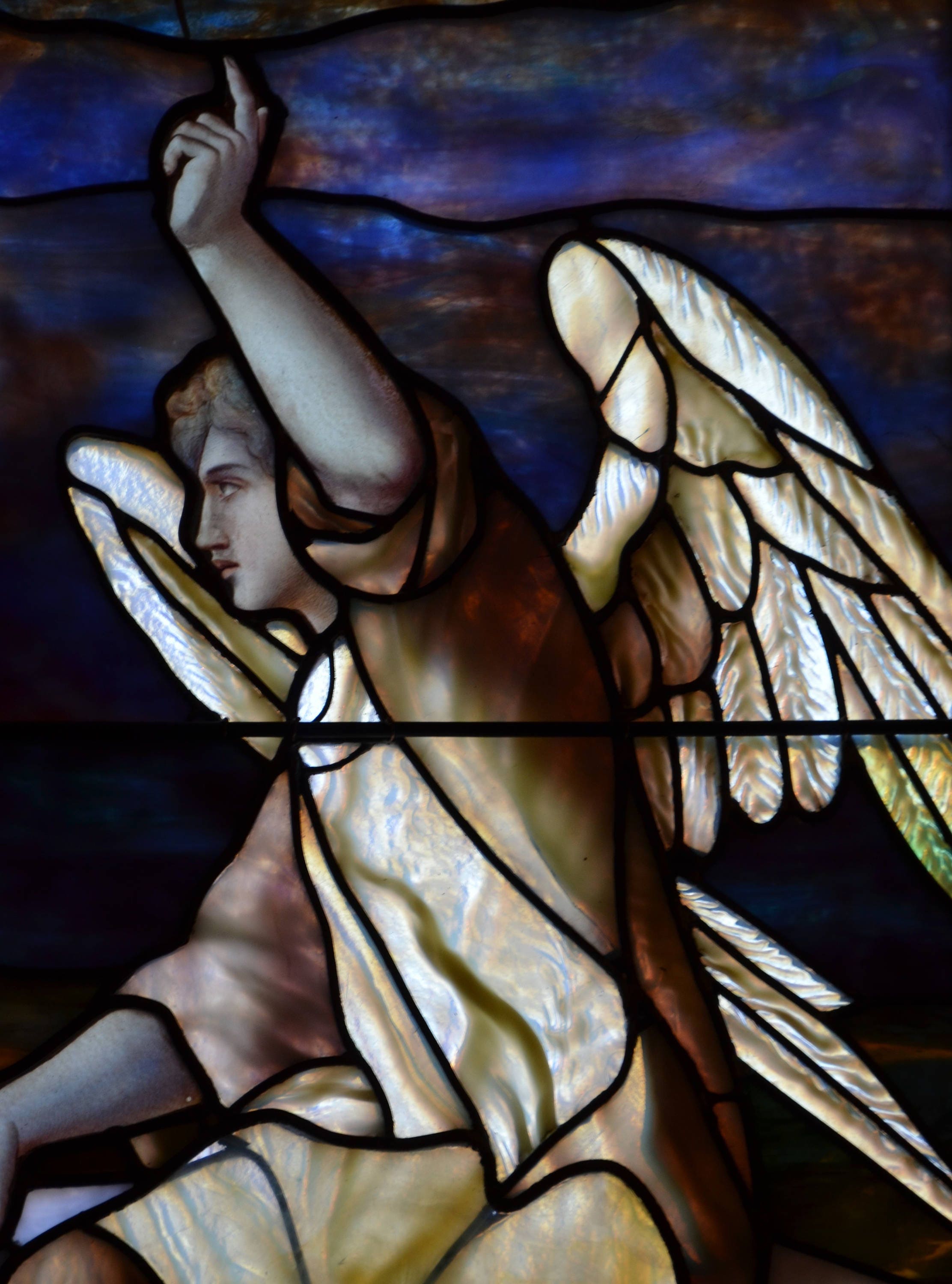 White Winged Angel Fine Art Print of Stained Glass Window, Brooklyn ...