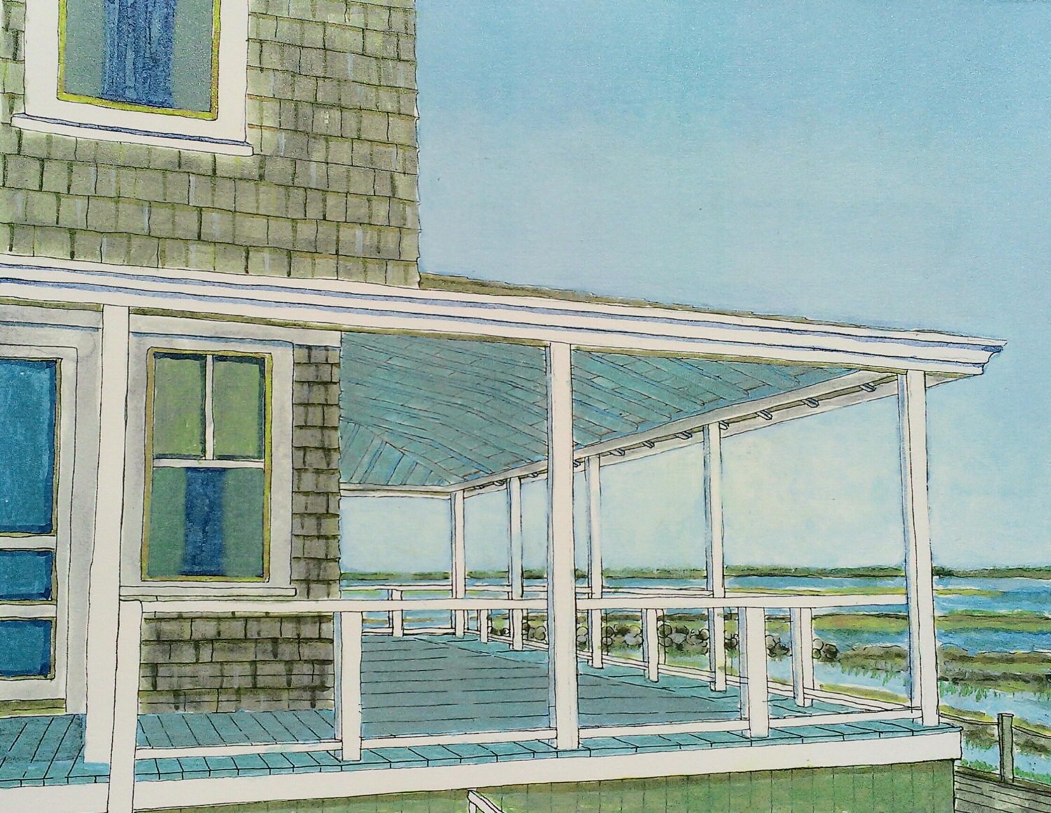 Provincetown Porch - Fine Art Print, Cape Cod, Beach, Ocean, Summer ...
