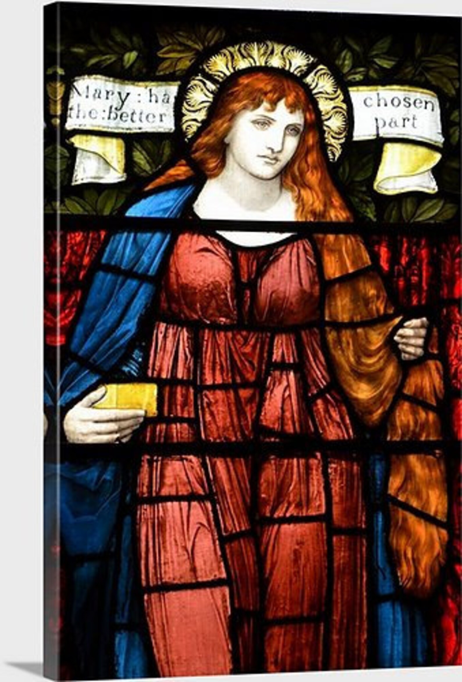 Mary Magdalene - Fine Art Canvas Print of Antique Stained Glass Window ...