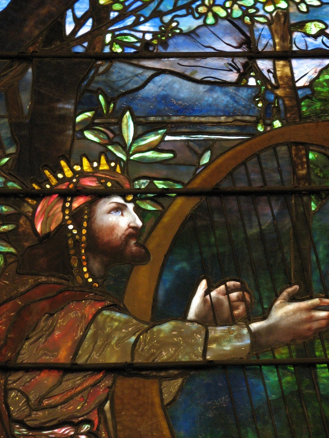 King David Plays the Harp - Fine Art Photograph of Stained Glass Window ...