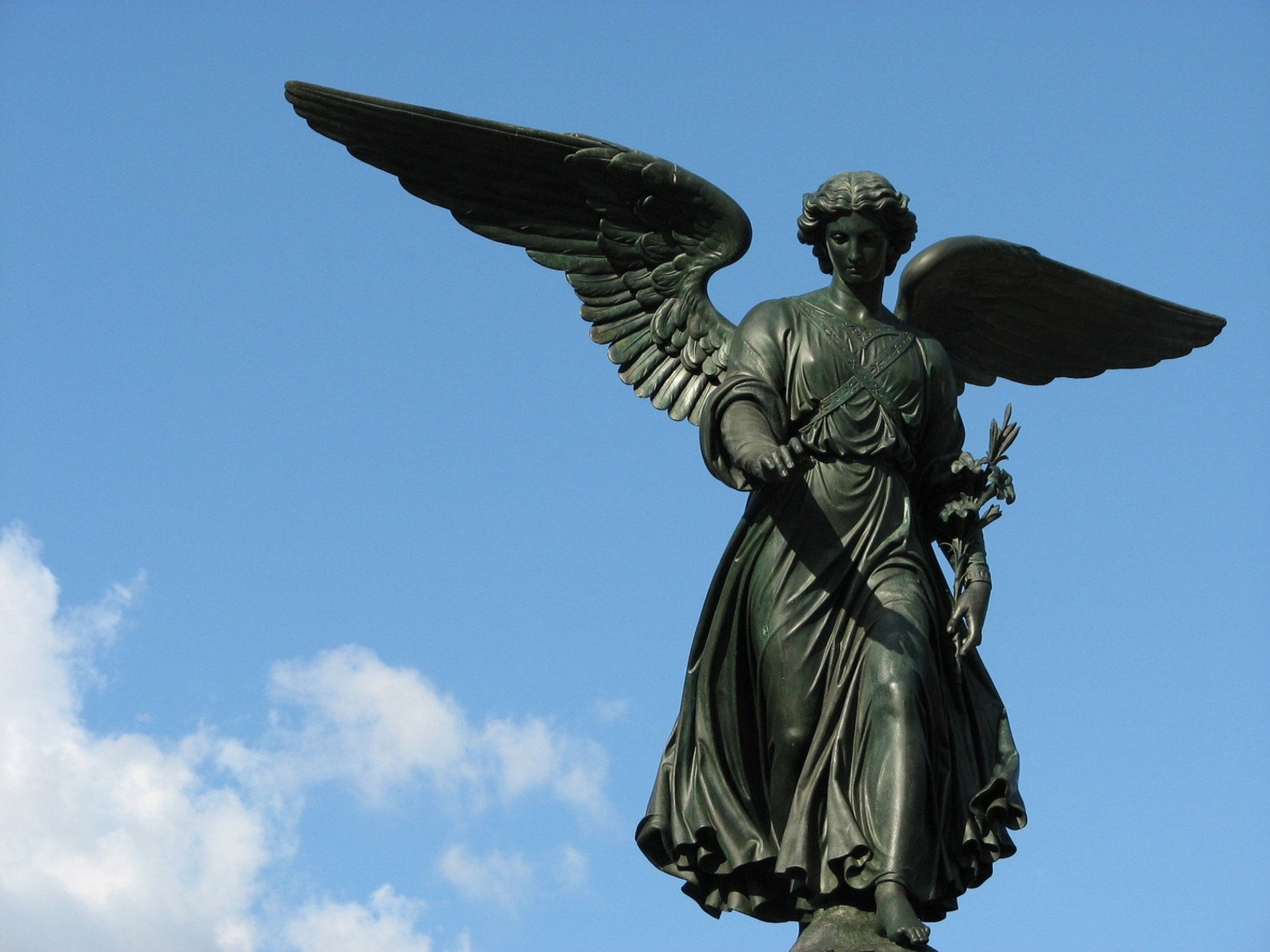 Angel of the Waters, Bethesda Fountain in Central Park, New York City ...