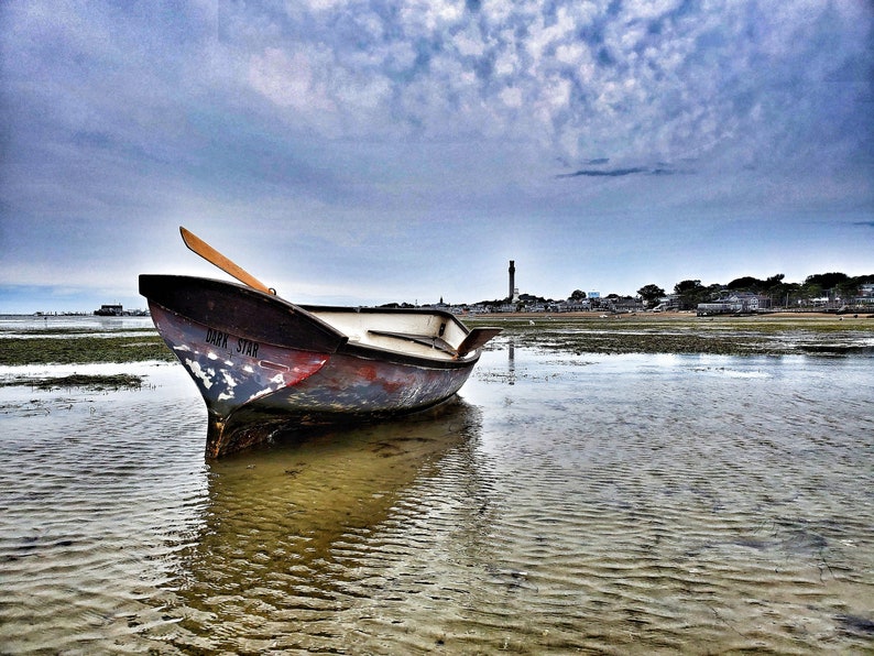 Old Dory - Boat at Low Tide in Provincetown, Cape Cod - Etsy