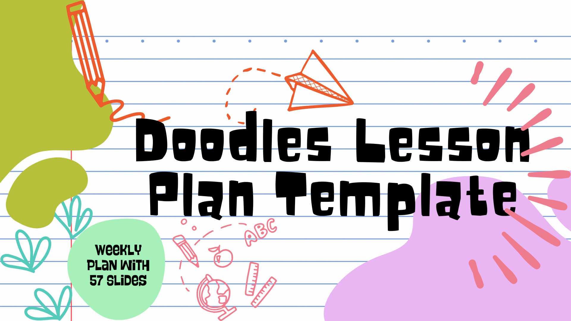 Doodle Lesson Plan Template in Canva Editable Lesson Plan Template ...