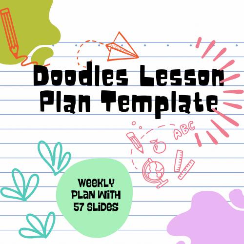 Doodle Lesson Plan Template in Canva Editable Lesson Plan Template ...