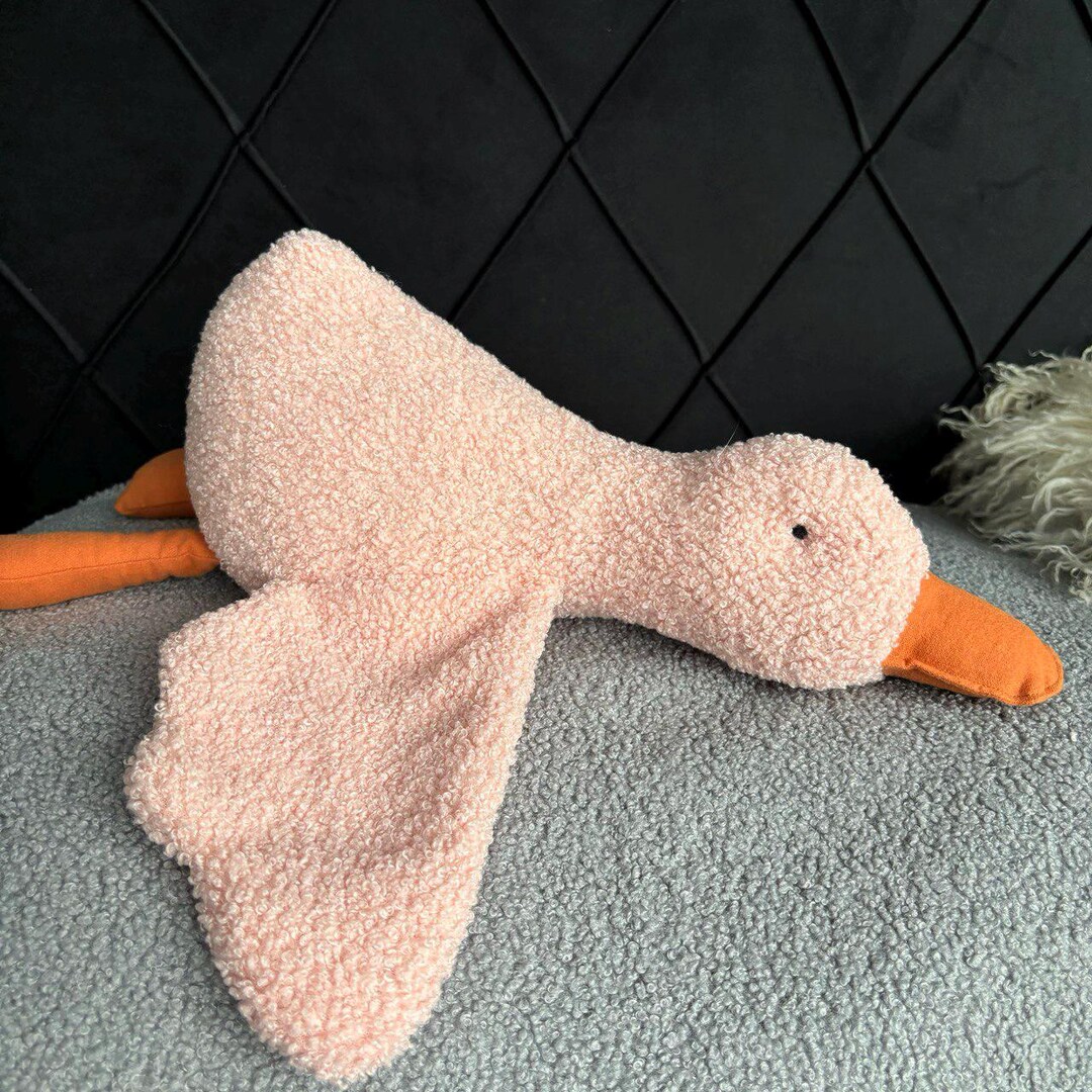Pink Goose Plush Handmade Sleep Toy for Baby, Baby Comforter Toy Shower ...
