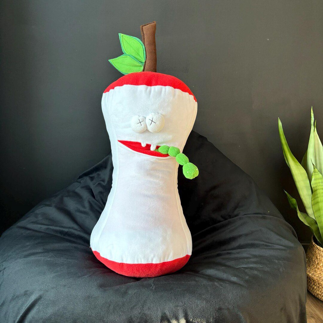 Apple Cores Big Pillow Toy, Plush Apple Pillow, Funny 4th Anniversary ...