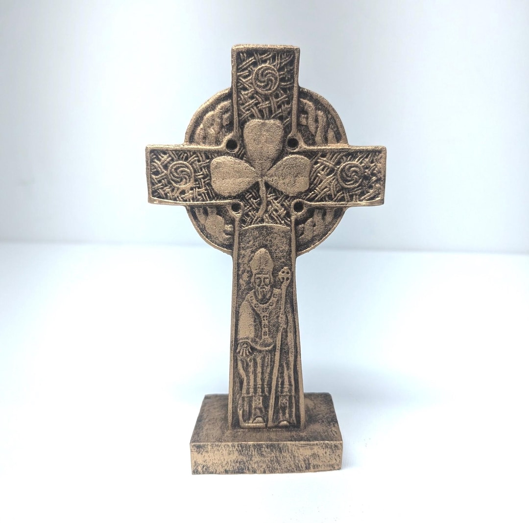 St. Patrick Celtic Cross: Hand-painted Rustic Irish Decor - Etsy