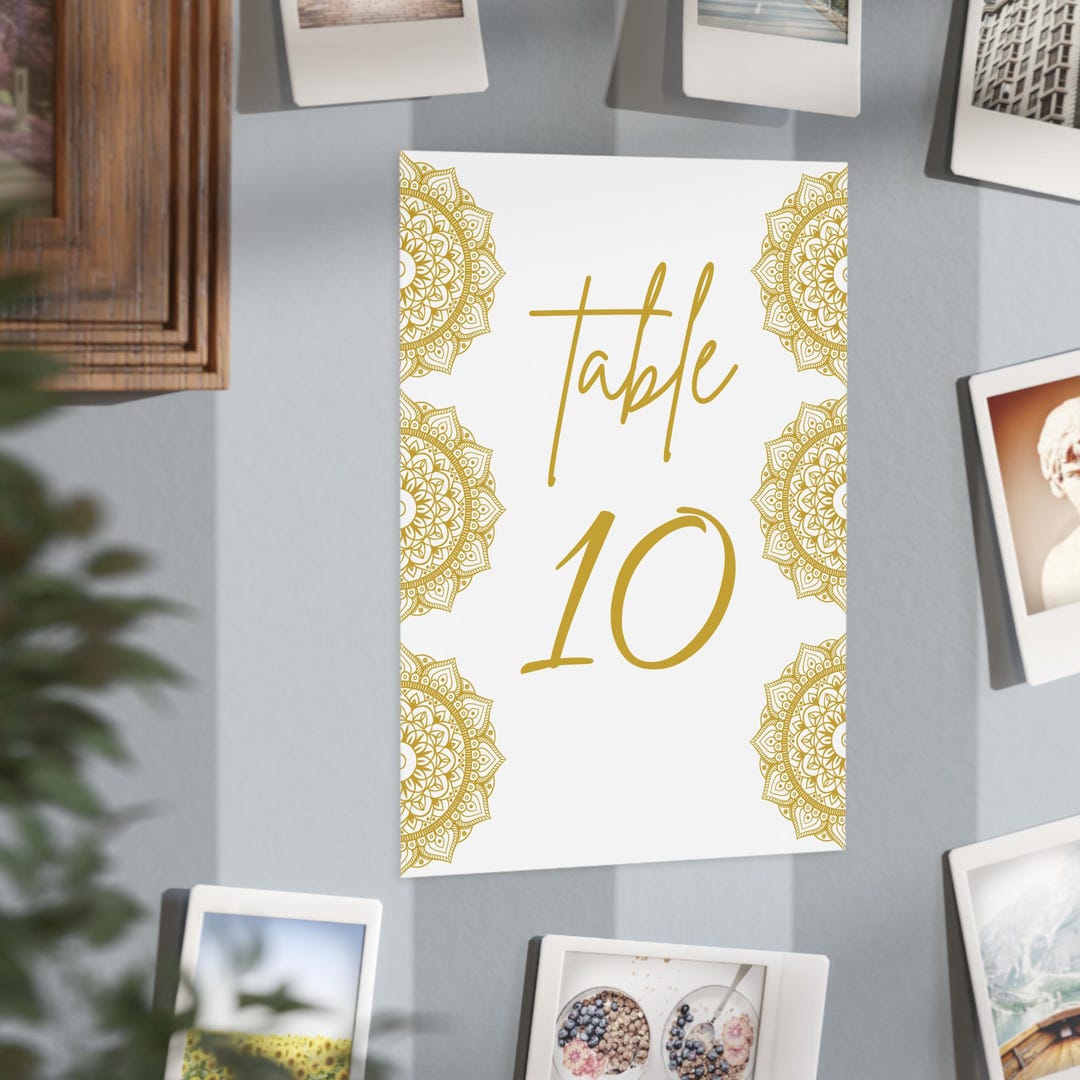 Mandala Table Numbers Template, Indian Wedding Table Numbers ...
